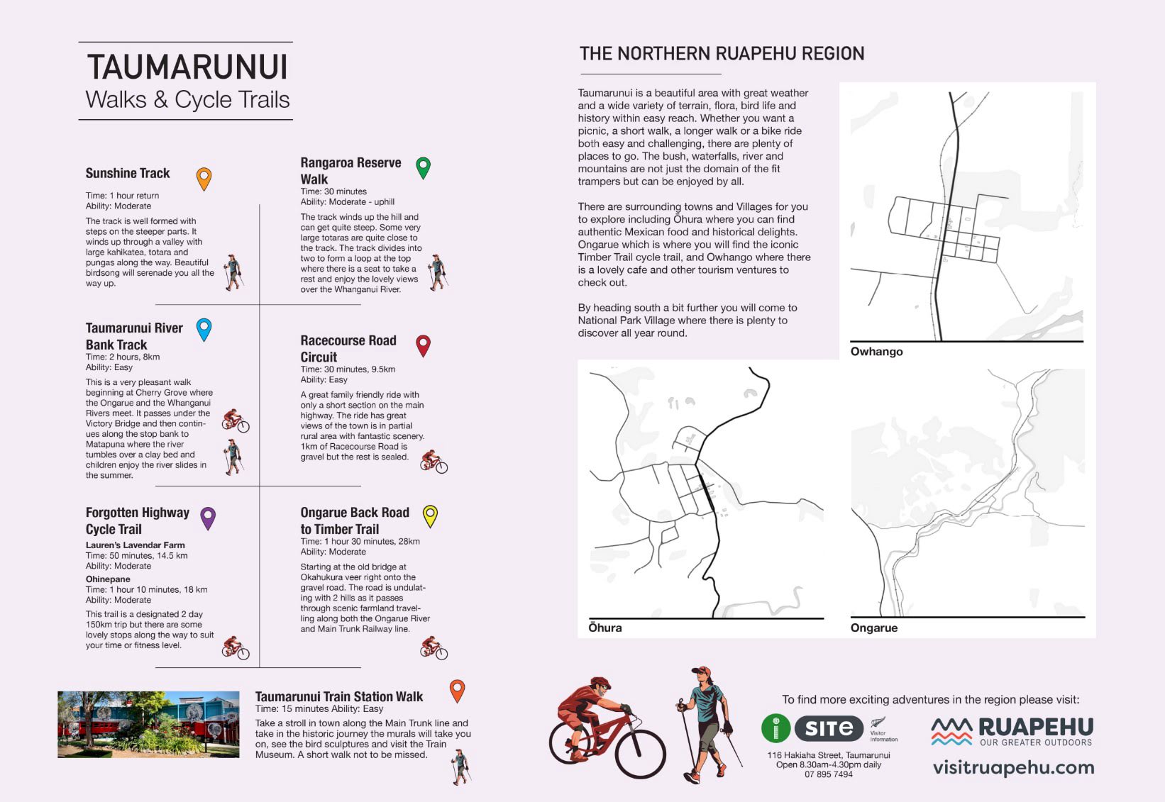 Taumarunui Township Map Maps Visit Ruapehu