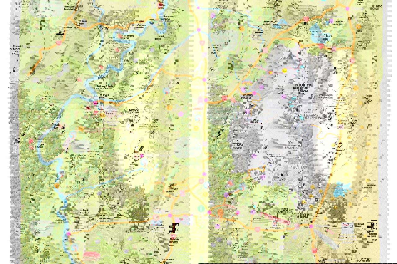 Ruapehu Regional Map Maps Visit Ruapehu